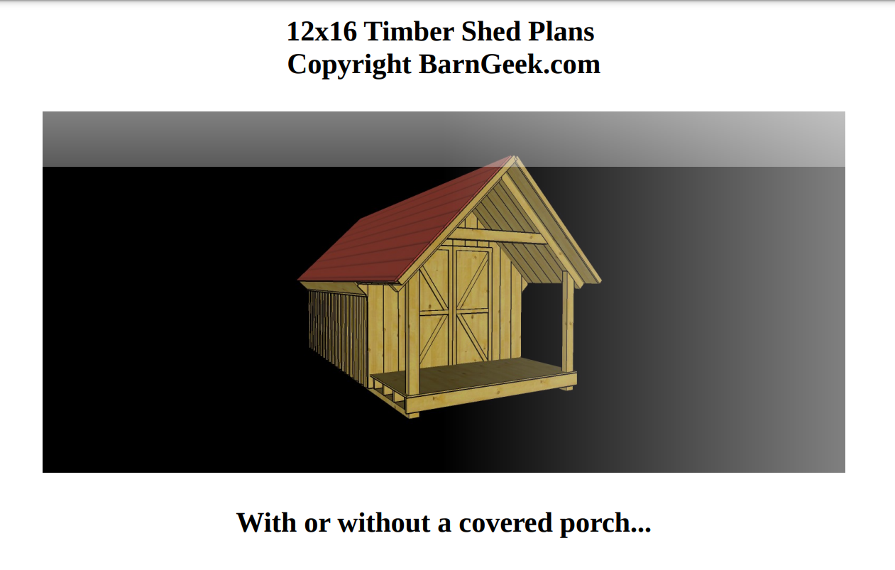 12x16 Timber Frame Shed/Cabin - Barngeek.com